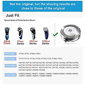 HQ8 Replacement Heads Compatible with Phlips Norelco Aquatec Shavers, Blades for Norelco Aquatec Razor PT720 AT880 AT810, 3 Pieces Pack, New Upgrade