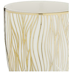 Certified International 26540SET6 Matrix 16 oz. Gold Plated Mugs, Set of 6, 5" x 3.25" x 4.5", Multicolored