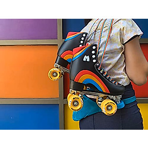 Moxi Skates - Rainbow Rider - Fun and Fashionable Womens Roller Skates | Asphalt Black | Size 8