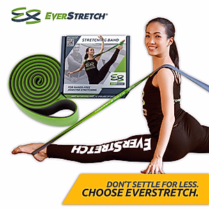 EverStretch Ballet Stretch Band Dance Equipment: 2-Layer Latex Dance Stretch Band for Flexibility Training. Stretch Bands for Dancers. Stretching Bands for Flexibility, Cheer, Pilates and Yoga.