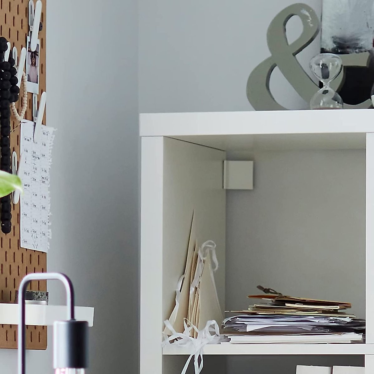 HSD Kallax Decorative Open Back 4-Cube Shelving Unit, White, Large Storage Solution, 4 Cube Shelf Organizer Bookshelf, 30 3/8" x 30 3/8" x 15 3/8"