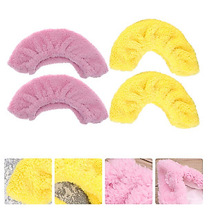 BESPORTBLE 2 Pairs Ice Skate Guards Elastic Skating Blades Covers Kids Plush Skate Shoes Blade Protector (Yellow Pink S)