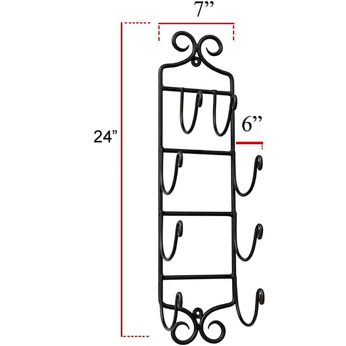 Towel Rack Wall Mounted, Bathroom Decor, Metal Towel & Wine Rack Holder, Storage Shelf for Bath Cloths, Small/Large Towels, Yoga Mat, Foam Roller, Washcloths, Hats, Decor (Black) by The Metal Magician