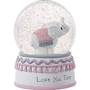 Precious Moments Love You Tons Elephant Musical Snow Globe, One Size, Pink
