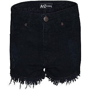Kids Girls Shorts Bermuda Skinny Ripped Jeans Hot Pants Summer Denim Chino Short