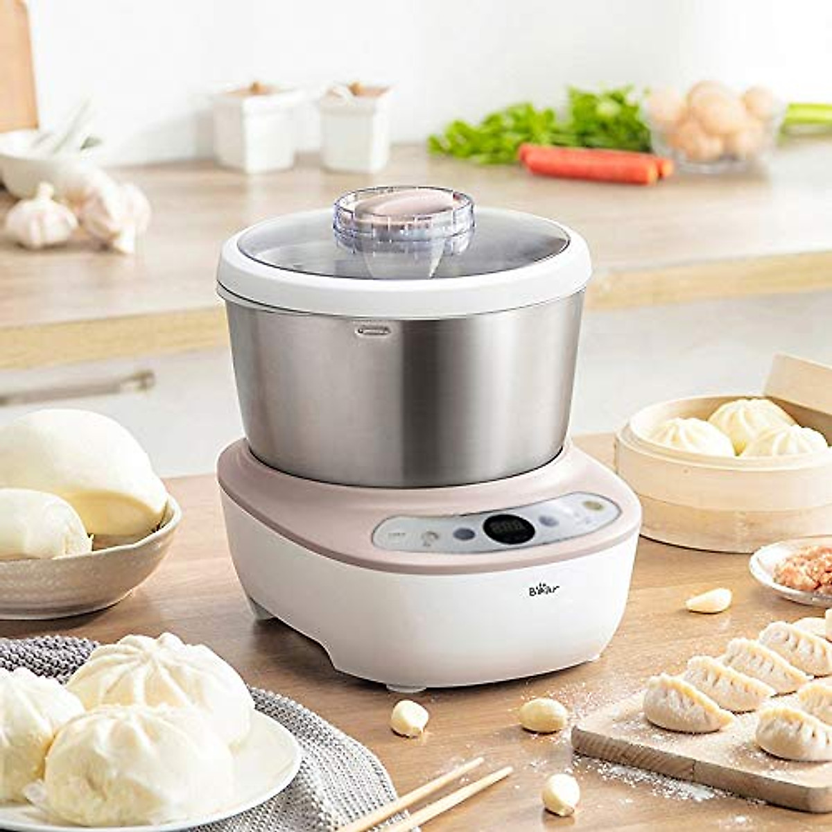 Bear HMJ-A50B1 Dough Maker with Ferment Function, Microcomputer Timing, Face-up Touch Panel, 4.5Qt, 304 Stainless Steel