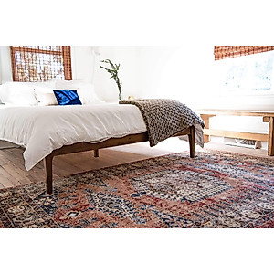 Unique Loom Utopia Collection Area Rug - Larissa (3' 3" x 5' 3" Rectangle, Terracotta/ Blue)