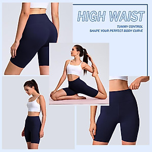 VALANDY 3 Pack Biker Shorts for Women – 8" Buttery Soft High Waisted Tummy Control Yoga Cycling Workout Shorts