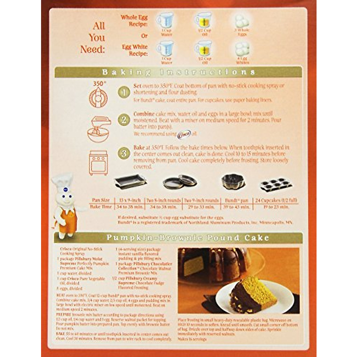 Pillsbury Moist Supreme Perfectly Pumpkin Premium Cake Mix, 15.25 Ounce