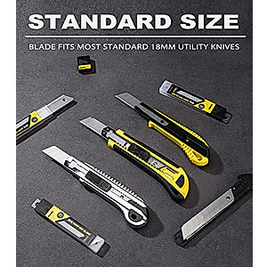 DOWELL 18mm Snap Off Blades SK5 Utility Knife Retractable Blades Box Cutter Blades (100pc)