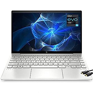 HP Envy 13.3" FHD Notebook Laptop, Quad Core Intel Core i5-1135G7, 8GB DDR4 RAM, 256GB PCIE SSD, Intel Iris Xe Graphics, Bluetooth, Backlit Keyboard, Fingerprint, HDMI Cable, Windows 10 Home, Silver
