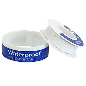 Iconikal First Aid Waterproof Adhesive Tape, White, 0.5 Inch x 5 Yards, 4-Pack