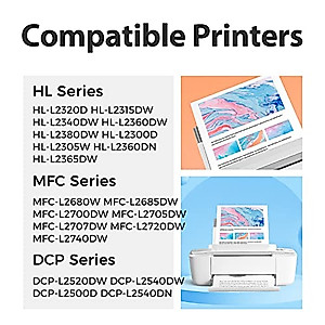 OA100 TN660 Compatible Toner Cartridge Replacement for Brother TN660 TN 660 TN630 TN-630 for HL-L2380DW HL-L2340DW HL-L2300D HL-L2320D HL-2300DW MFC-L2740DW MFC-L2700DW (Black, High Yield, 4-Pack)