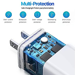 USB Wall Charger, 4-Pack USB Charger Block 2.4A/5V Dual USB Wall Plug Adapter Fast Charging for iPhone 14 13 12 11 Pro Max SE XS XR X 8 7 6 6S Plus, Samsung, LG, Moto, Android Phones