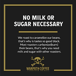 Warpath Coffee Medium Roast Ground Coffee, Breakfast Blend, High Caffeine, Extra Strong Roasted 100% Arabica Coffee Ground Beans, Rich Aroma, Full Bodied Intense Cup, Created by Navy SEALs, 12oz