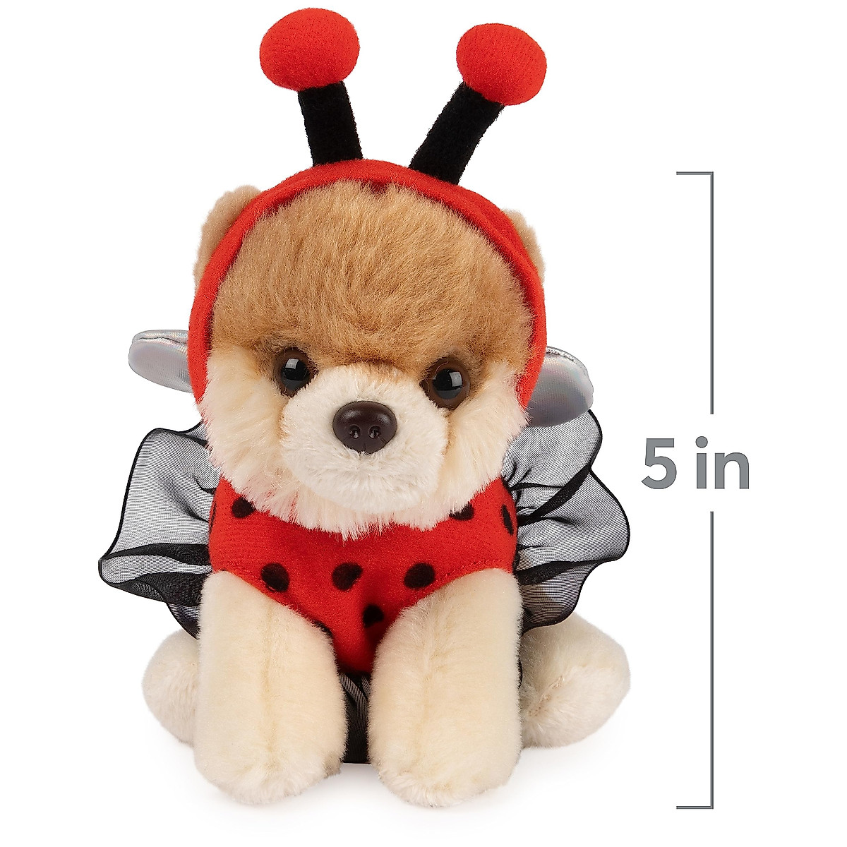 GUND Boo, The World’s Cutest Dog Ladybug Plush Pomeranian Stuffed Animal for Ages 1 and Up, 5”