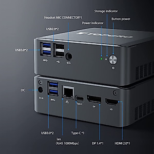 Mini Gaming PC Windows 11 Pro, 11th Intel i5-1135G7 Thunderbolt 4 6GB DDR4 512GB M.2 NVMe SSD, 4K Triple Display WiFi 6 BT5.2