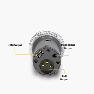 Samson Q2U Black Handheld Dynamic USB Microphone Bundle with Pop Filter and Closed Back Over-Ear Headphones (3 Items)