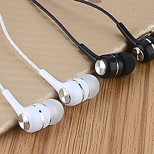 Gaweb Earphones, S12 Universal 3.5mm Earbud Wired Earbuds with Mic for Phone - Black with Mic