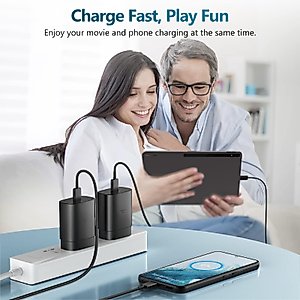 Fast Charger Type C 25W Android Phone Charger USB C Block with 10 FT C to C Type Fast Charging Cable for Samsung Galaxy S23 Ultra/S23/S23+/S22/S22 Ultra/S22+/S21/S20/Note 10/20, Z Fold/Flip, 3Pack