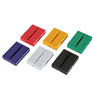 BOJACK 1Pcs 803 Tie points and 1 Pcs 400 Tie Points Solderless Breadboard and 65 Pcs Flexible Breadboard Jumper Wires and 6PCS 170 Points Mini Solderless Breadboard