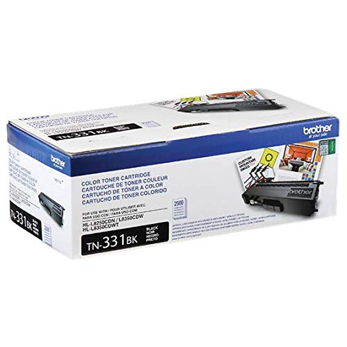 Brother Genuine TN-331BK (TN331BK) Black Laser Toner Cartridge 2-Pack