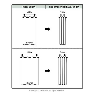 Furinno Collins Curtain 52x84 inches Dark Grey