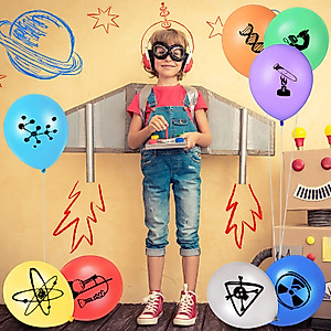 40 Pieces Science Party Balloons Science Themed Balloons Pi Symbol Balloons Latex Birthday Balloons for Holiday Celebrations Science Themed Party Happy Pi Day Party Supplies (Science Themed)