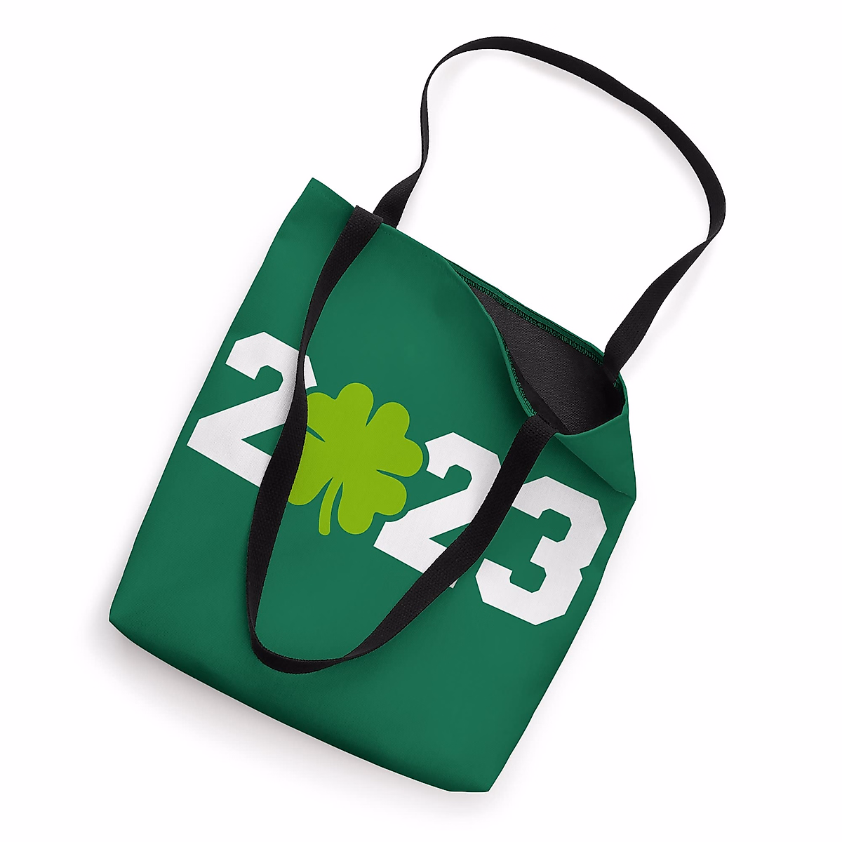 St. Patrick's day 2023 with green shamrock clover Tote Bag