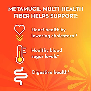 Metamucil Daily Fiber + Collagen, Psyllium Husk Powder, Plant Based, Sugar-Free with Stevia, 3-in-1 Fiber for Digestive Health, Orange Flavored, 90 Doses (29.8 OZ Fiber Powder)