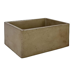 Native Trails NSK2418-E Farmhouse Apron-Front/Under mount Native Stone Kitchen Sink, 24" x 18", Earth