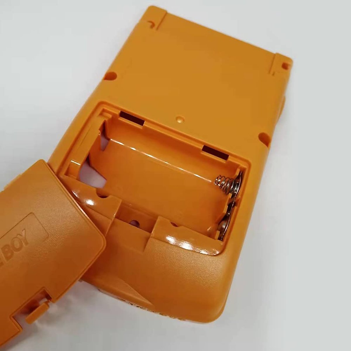 Cowhilan Replacement IPS Full Housing Shell Case + Screwdrivers Compatible with Gameboy Color GBC IPS Highlight Screen Console, Orange