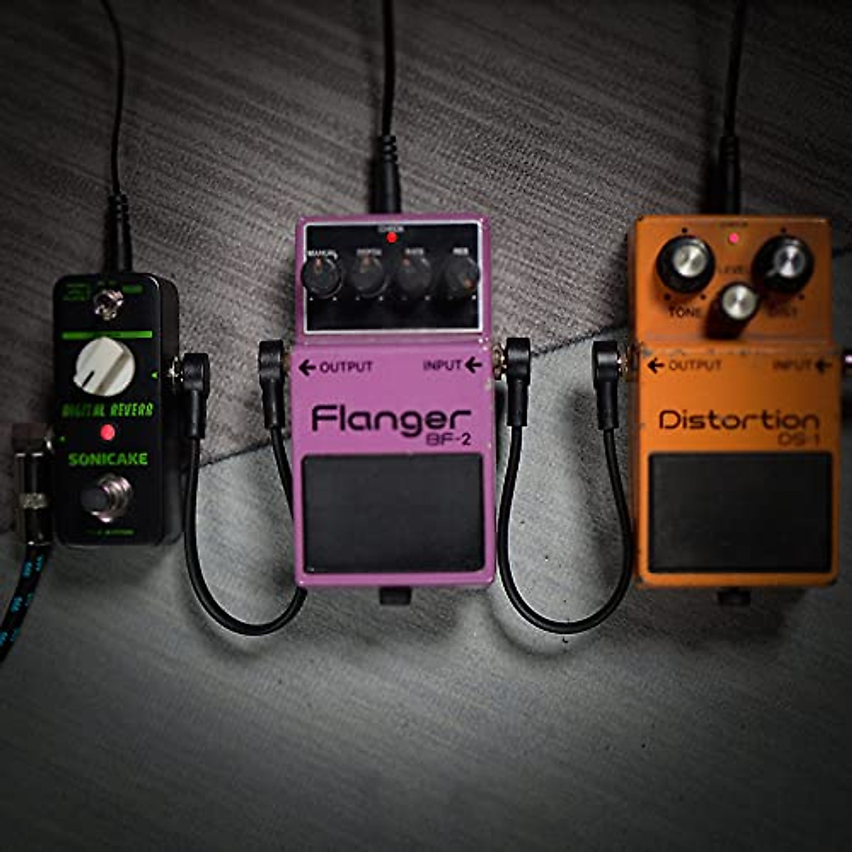 SONICAKE 6 Inch Patch Cable for Guitar Effect Pedal Cables Black