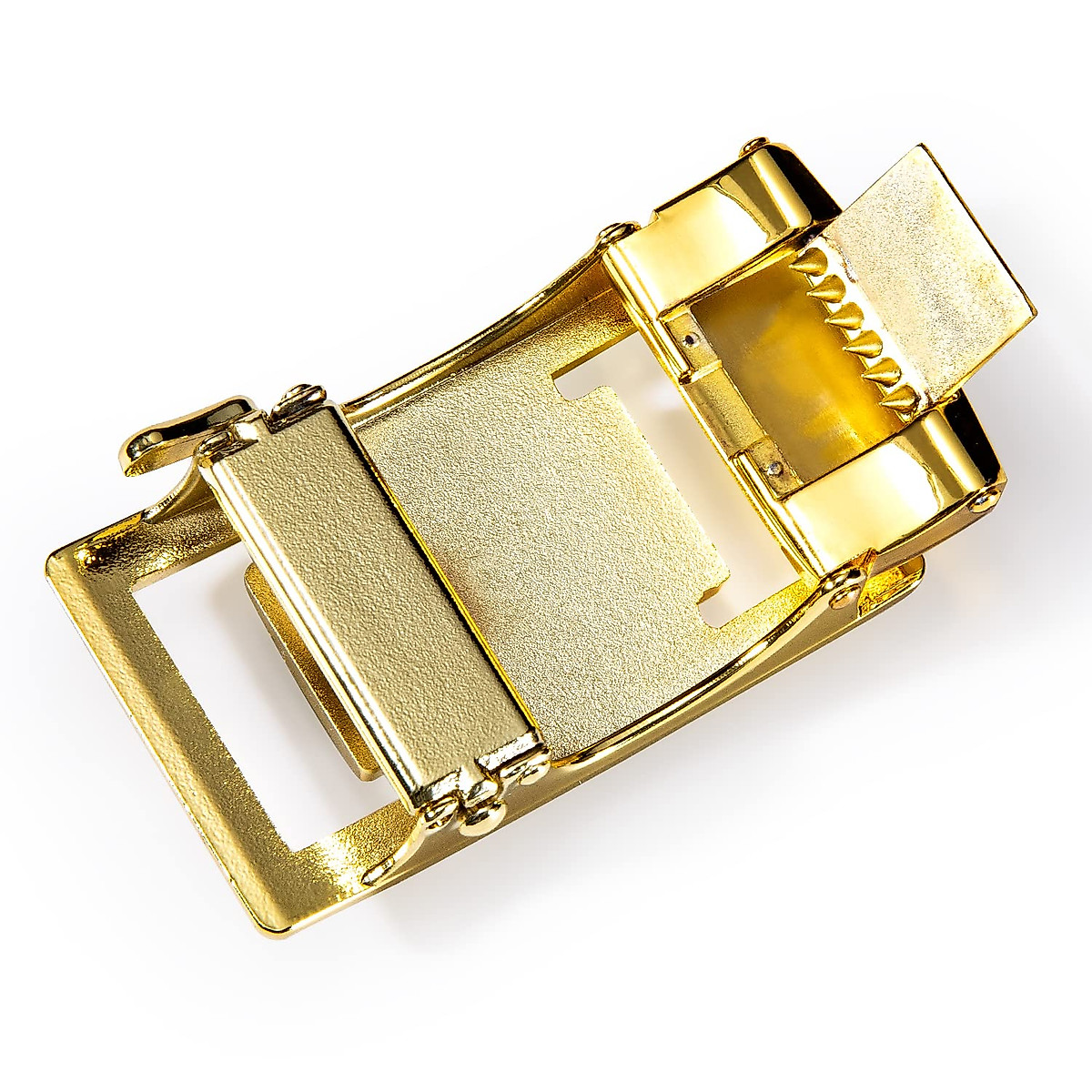 Barry.Wang Mens Green Belt Fashion Emerald Buckle Genuine Leather Ratchet Automatic Belt Luxury Gift St.Patrick's Day