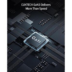 CUKTECH 65W USB C Charger, GaN III Fast Charger, PPS 3-Port Fast Compact Foldable for MacBook Pro/Air, Tablet, Galaxy S24, Dell XPS 13, Note 20/10+, iPhone 15/Pro, Switch, Steam Deck, Pixel and More