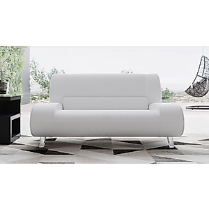 ZURI Modern Aspen Collection - Loveseat - White