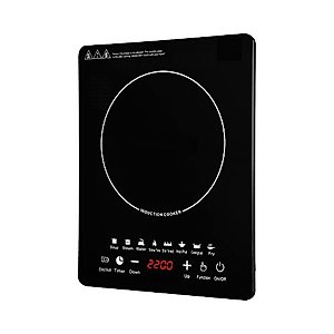 Portable Induction Burner, 2200W Electric Induction Countertop Burner with Touch Panel, 8 Cooking Preset Programs, Power & Temp Adjustable, LCD Display, Auto Pot Detection & Auto Shut-off, Hot Plate Cooker with 3-Hour Timer