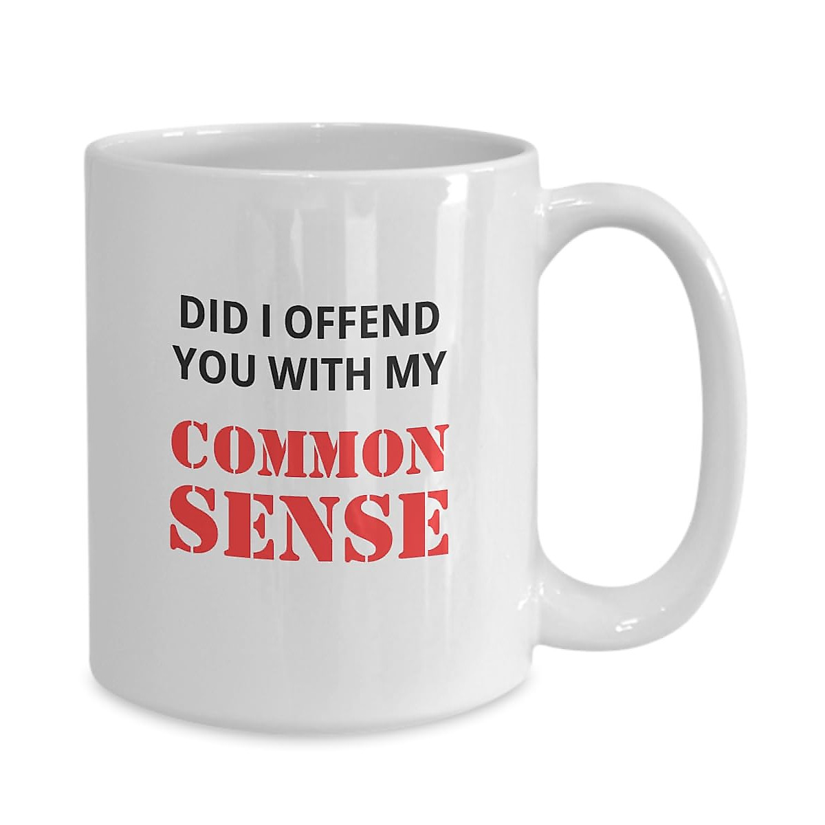 Did I offend you with my common sense mug, novelty coffee mug, gag gift for co workers, funny cup, joke, unique