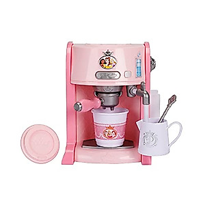 Disney Princess Style Collection Toy Espresso Machine for Kids, Coffee Maker Play Kitchen Accessories Gift for Girls & Kids