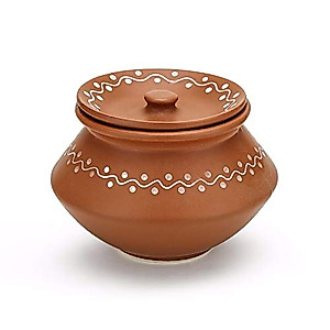 Unravel India Earthen Ceramic Handi(Set of 3)