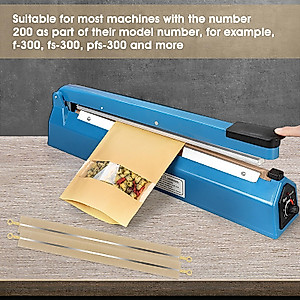 10 Pieces Impulse Sealer Replacement Parts 12 Inch Heat Seal Strips Replacement Element Grip Impulse Sealer Heating Element Service Spare Repair Kit, 300mmx2mm