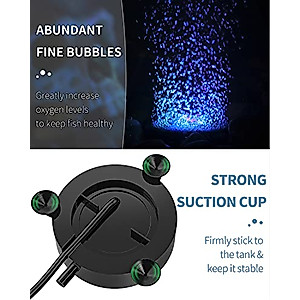 Uniclife Aquarium Volcano Ornament Kit Realistic Resin Volcanic Decoration with Air Stone Bubbler Colorful LED Light Decor for Fish Tank Landscape Addition and Oxygenation