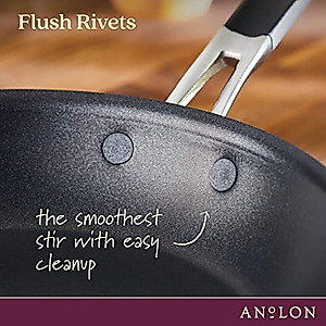 Anolon Smart Stack Hard Anodized Nonstick Frying Pan Set / Skillet Set - 8.5 Inch and 10 Inch, Black