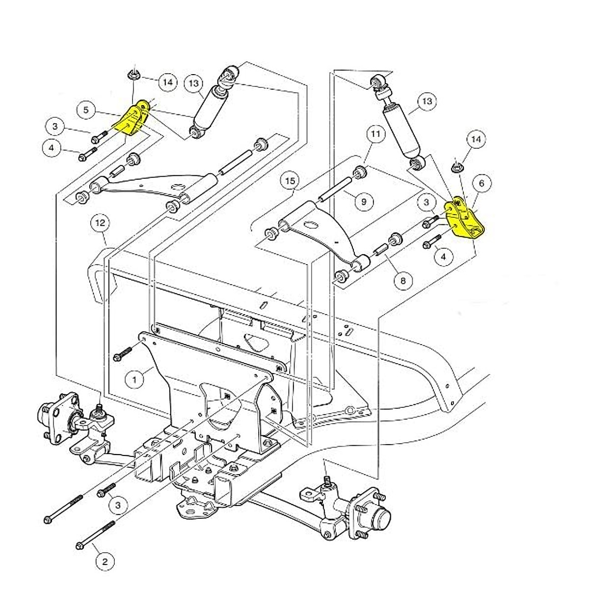 3G Clevis- Driver Side for Club Car Precedent Golf Carts 2004+