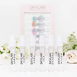 Perfume Palette By Skylar - 6 Signature Fragrances in 1 Convenient Travel-Sized Discovery Kit - Paraben-Free, Phthalate-Free, Vegan, and Cruelty-Free (6 x 1.5 mL / 0.05 fl oz)