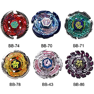 Anliv Art Gyros 6 Pack Bey Burst Battling Tops Metal Fusion Starter Set with Stickers Two Launchers