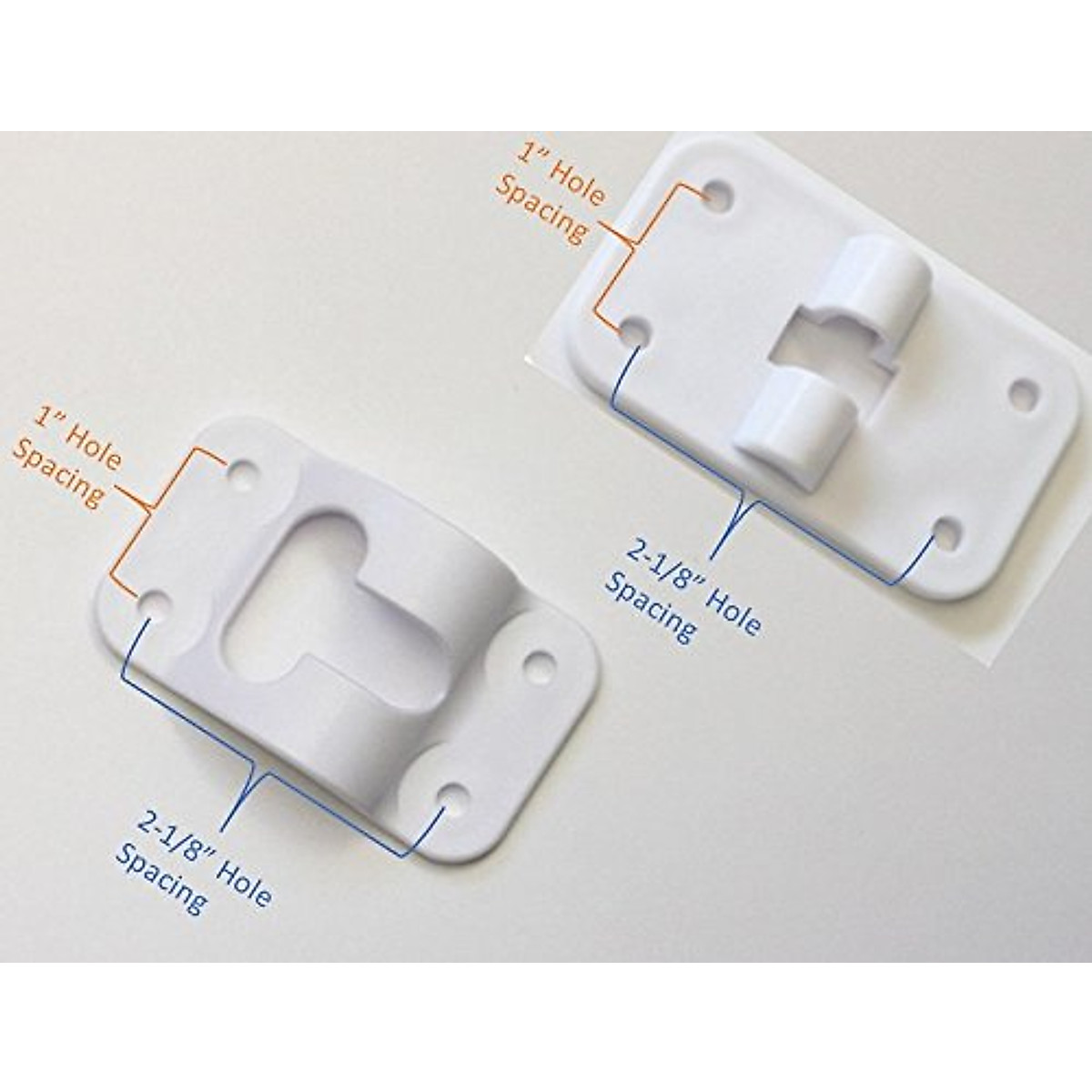Hamilton Bowes 2 Pack: RV T-Style Door Holder Catch 6" for Latch Holder Camper Trailer Cargo Hatch White