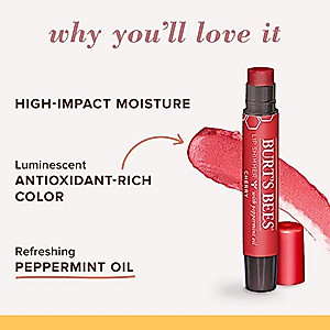 Burt's Bees 100% Natural Moisturizing Lip Shimmer, Cherry - 1 Tube
