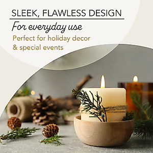 Melt Candle Pillar Candles, 3 Pack - Unscented Candles for Home, Church, Weddings, & More - 3" x 3", Ivory