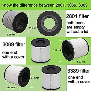 3139A Filter Replacement Compatible with BISSELL MYair Pro 3139A, Part Number 3069 (3-in-1 Replacement Filters), NOT for 2780A 2780 27809 2905A & 3179A, 2 Pack